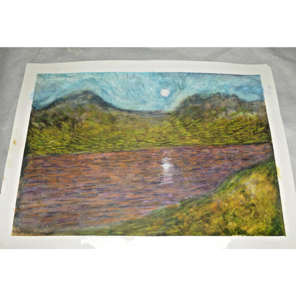Art | Michael Knotts Painting Landscape Watercolor Unsigned 1x14 ...